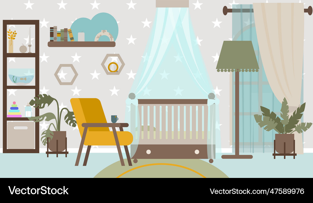Interior of a children room Royalty Free Vector Image