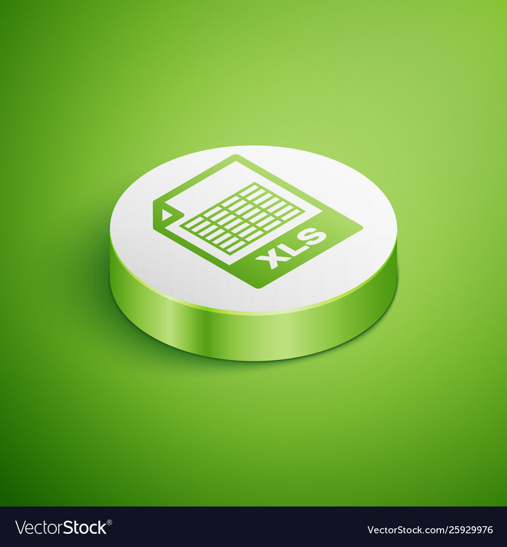 Isometric xls file document icon download Vector Image Isometric xls file document icon download Vector Image
