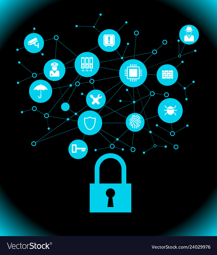 It security concept Royalty Free Vector Image - VectorStock