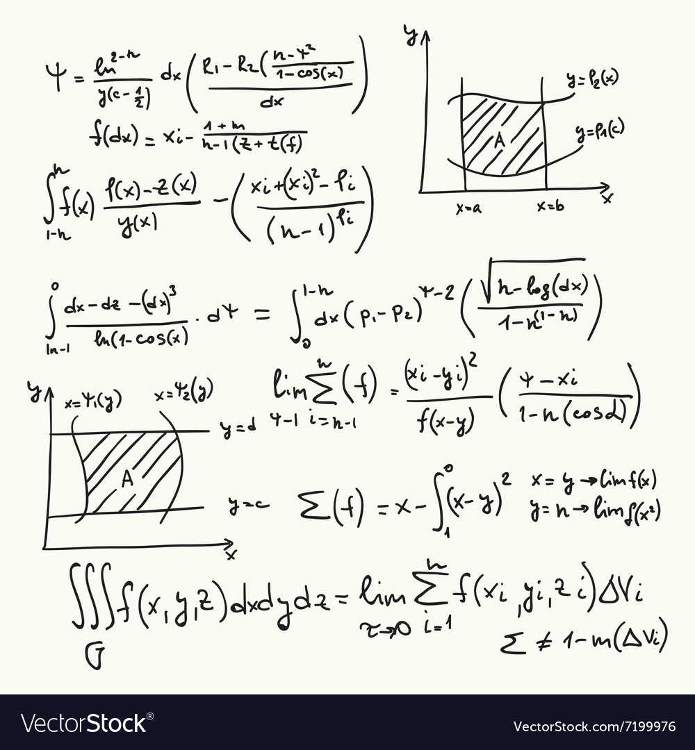 Pattern with mathematical formulas Royalty Free Vector Image