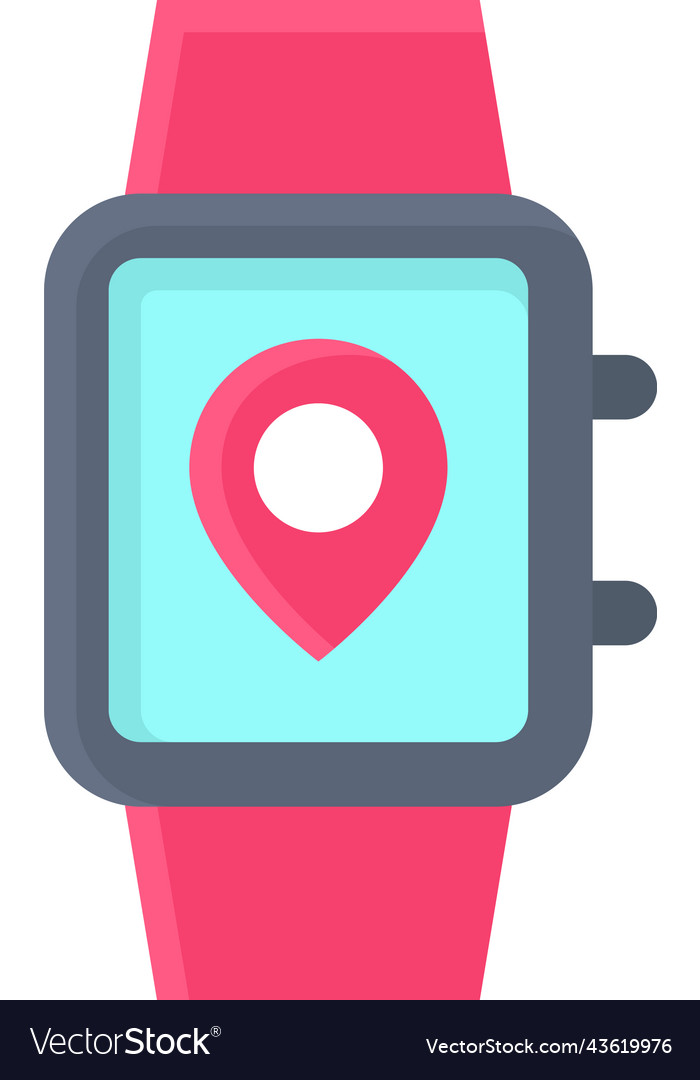Smartwatch icon location map and navigation Vector Image