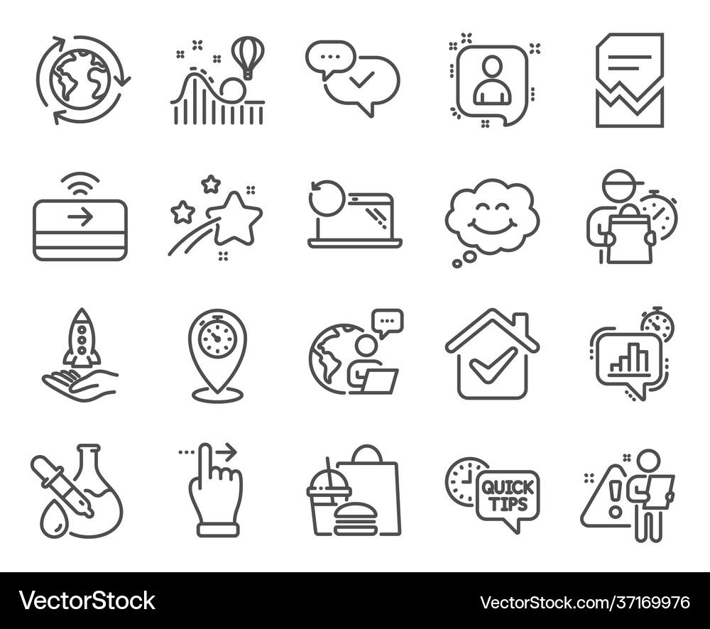 Technology icons set included icon as smile Vector Image