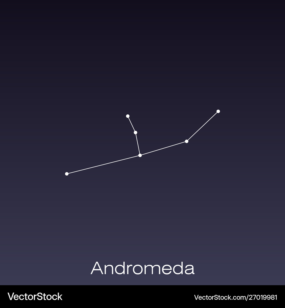 Andromeda Constellation - Night Sky Royalty Free Vector