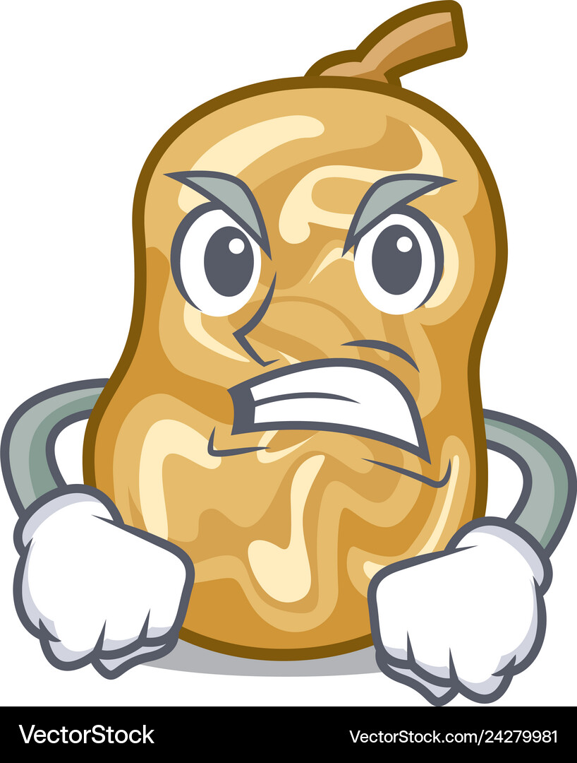 Angry raisins in a character box Royalty Free Vector Image