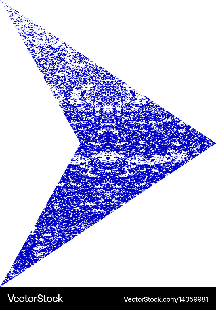Arrowhead right grunge textured icon Royalty Free Vector