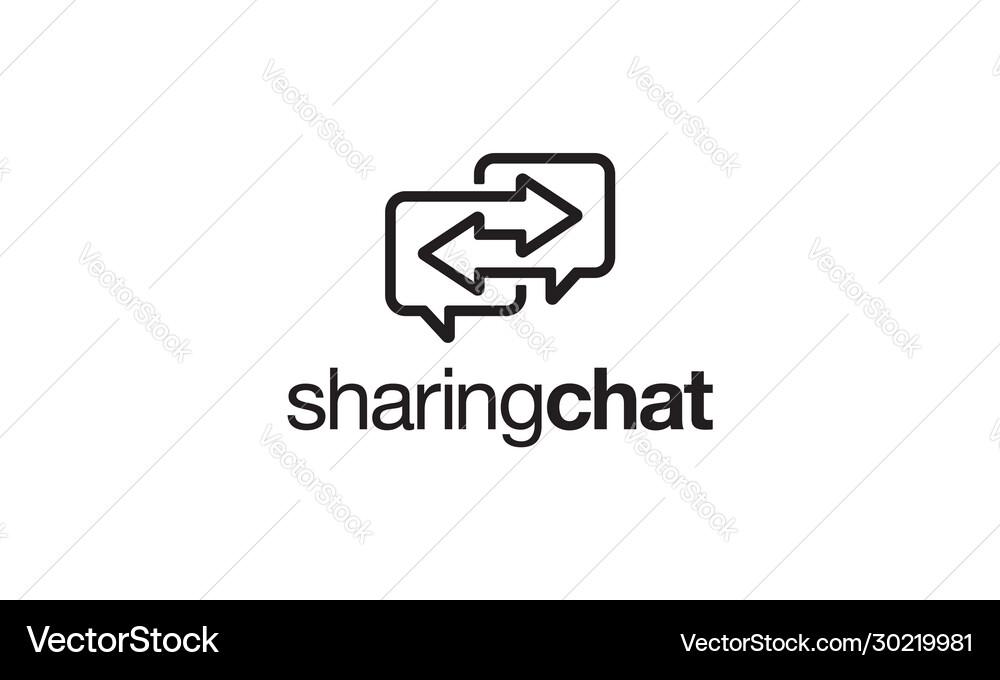 Chat & Share Logo Concept Royalty Free Vector Image