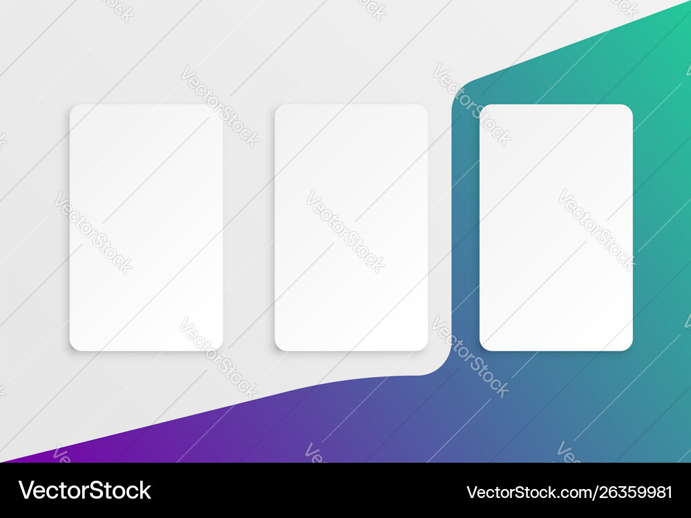 Colorful modern white card template with Vector Image