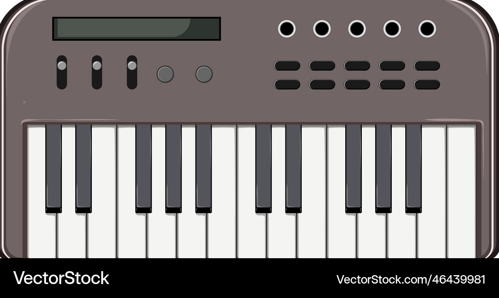 Instrument synthesizer audio cartoon Royalty Free Vector