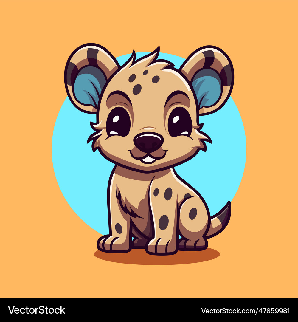 Playful cartoon hyena Royalty Free Vector Image
