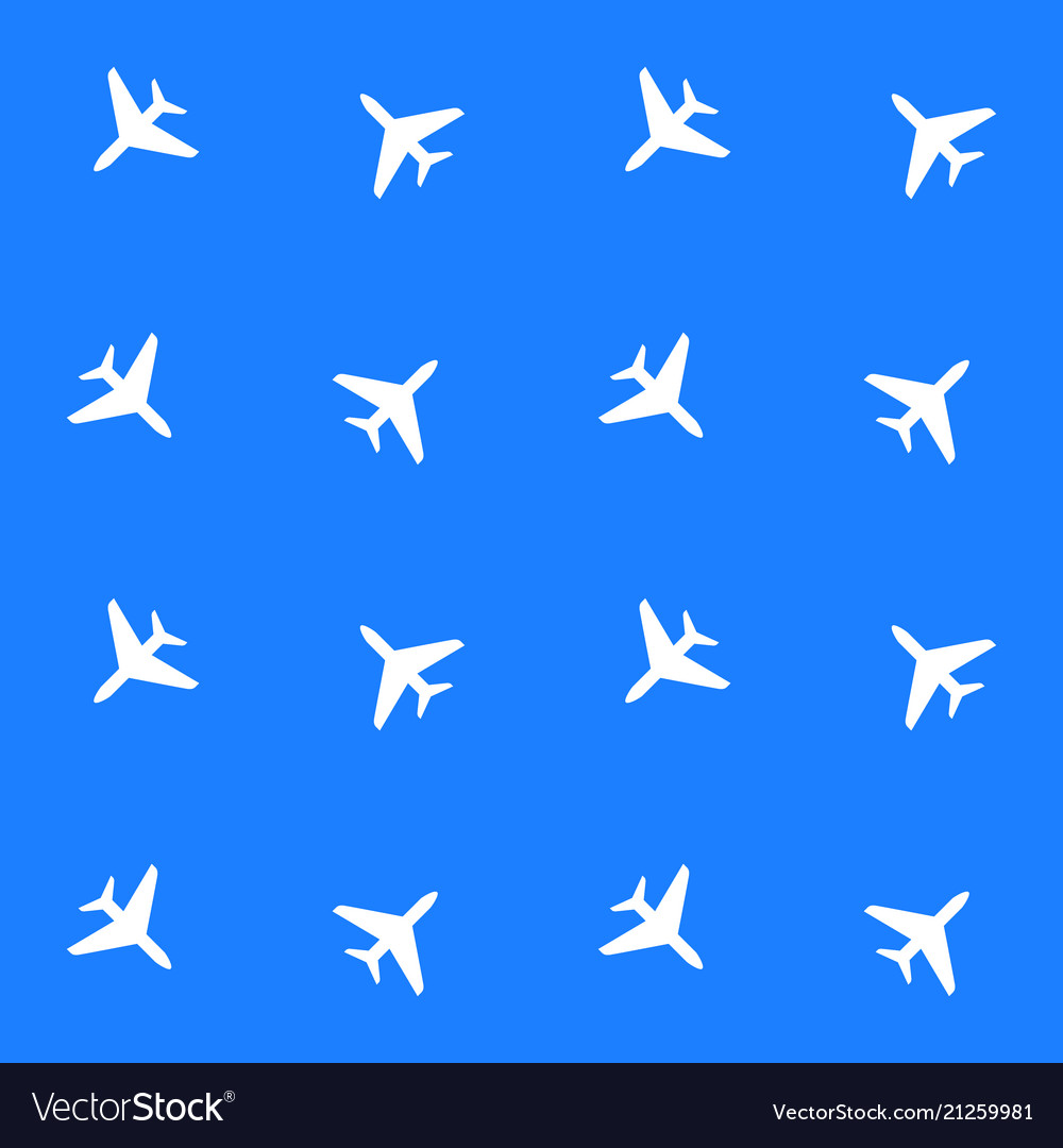 Seamless airplane pattern Royalty Free Vector Image
