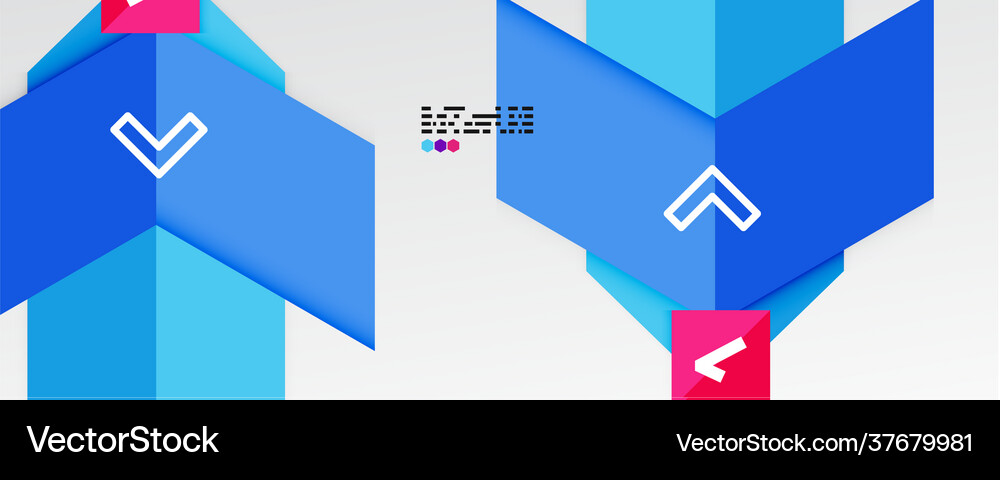 Shiny color triangles and geometric shapes Vector Image
