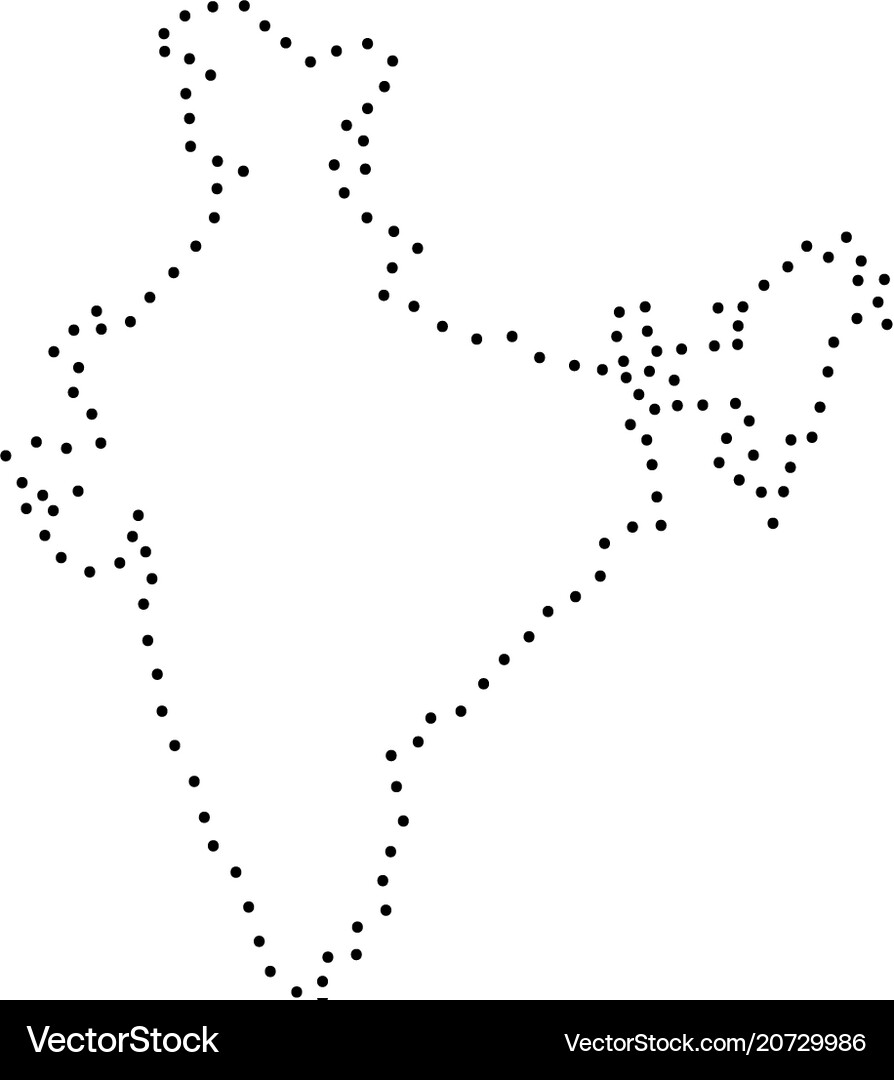 Abstract schematic map of india from the black Vector Image