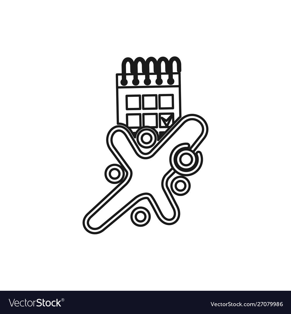 Calendar appointment commitment teamwork together Vector Image