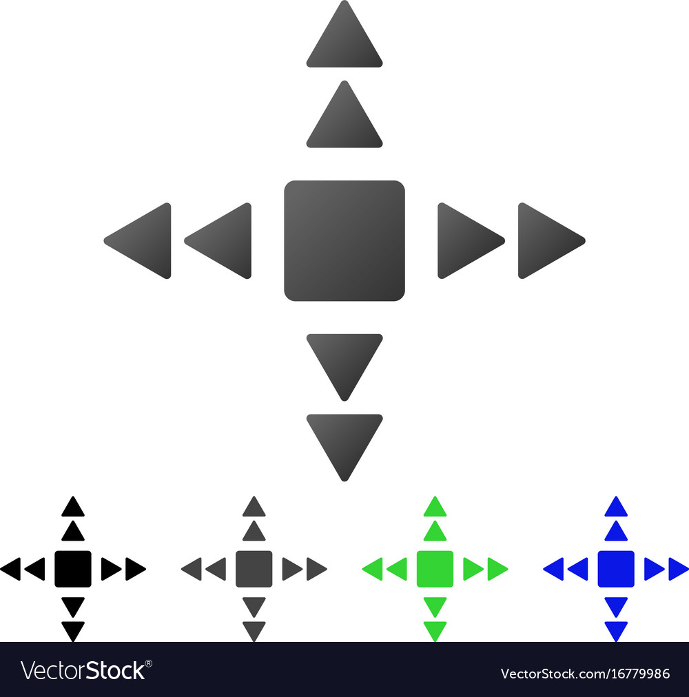 Direction triangles flat gradient icon Royalty Free Vector