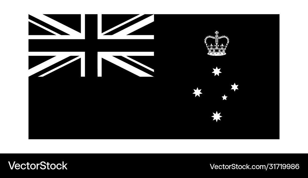 Flag victoria vic state australia Royalty Free Vector Image