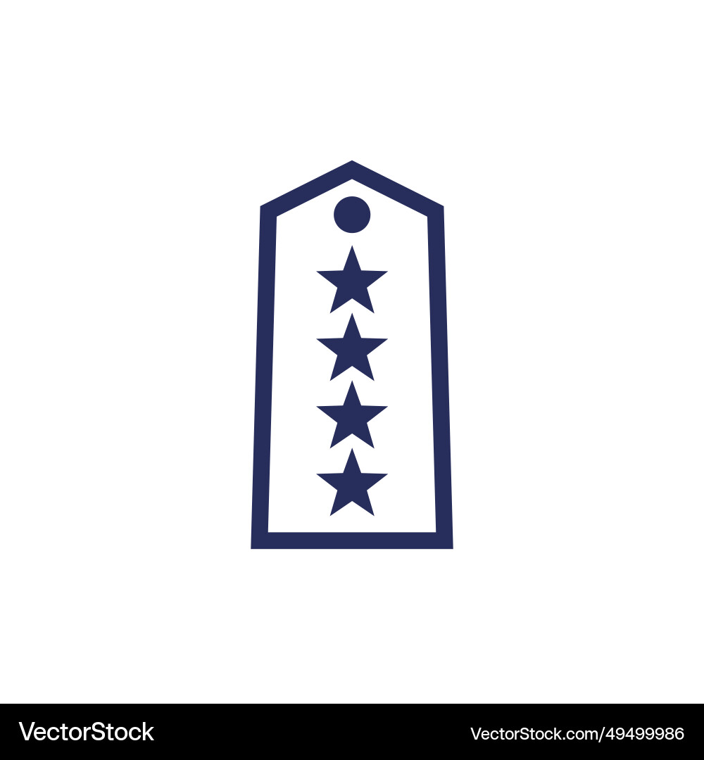Military ranks insignia on white Royalty Free Vector Image