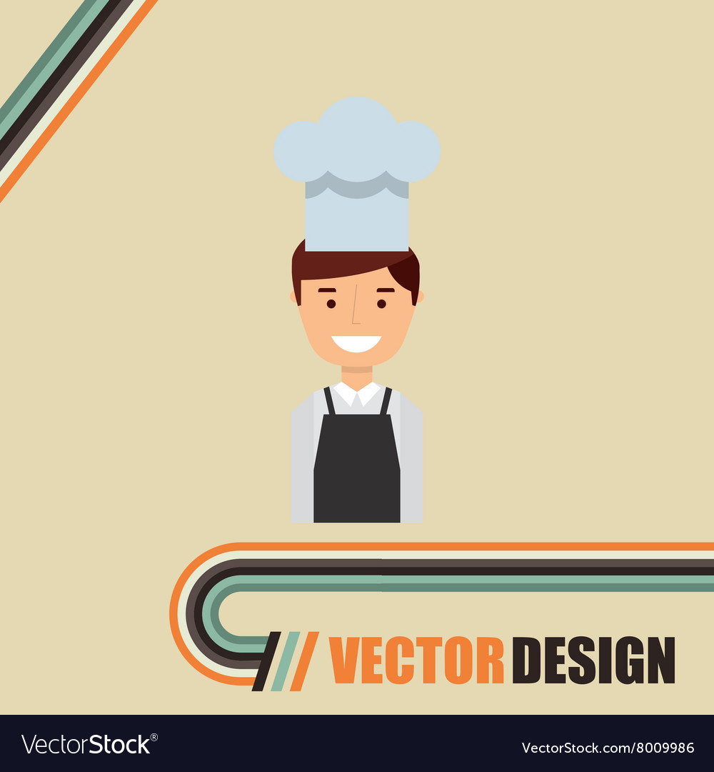 Professional chef design Royalty Free Vector Image