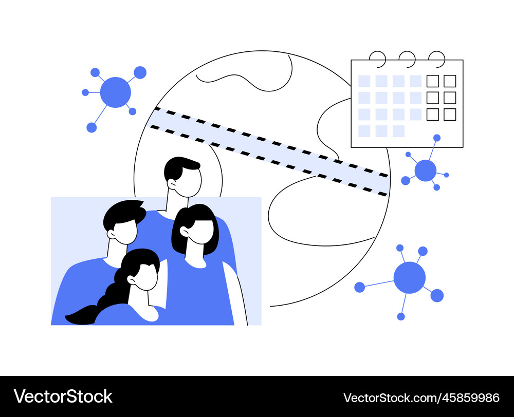 Quarantine abstract concept Royalty Free Vector Image