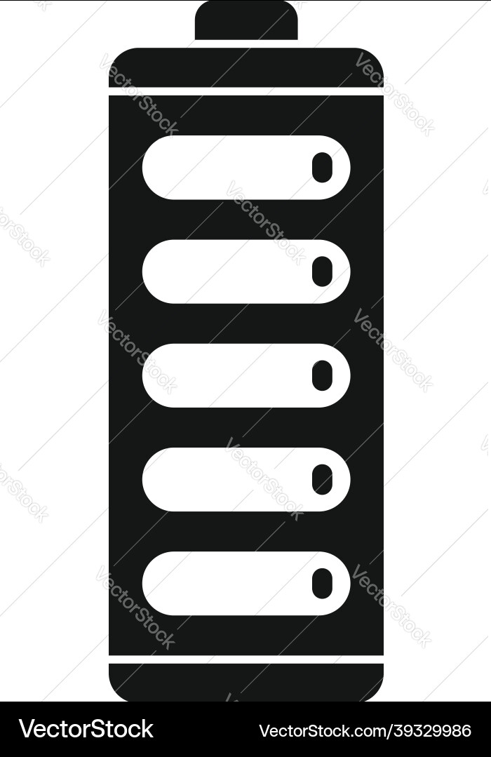 Recharge battery icon simple full energy Vector Image