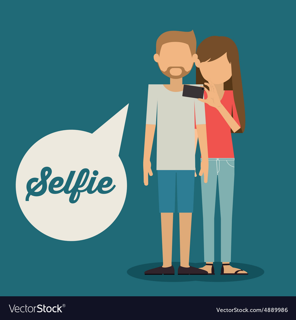 Selfie design Royalty Free Vector Image - VectorStock