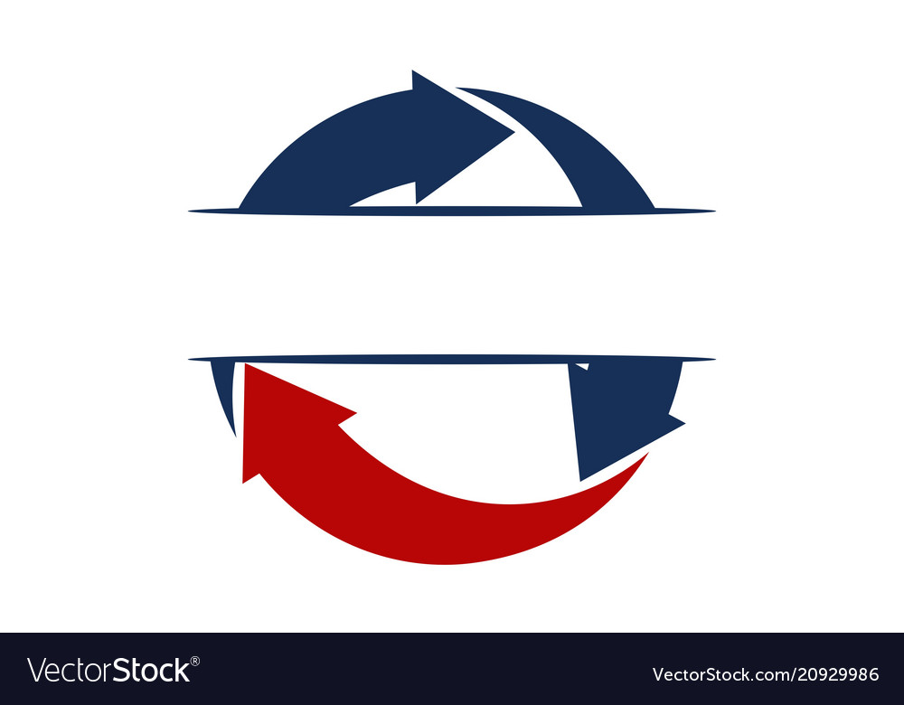 Synergy solution process template blank Royalty Free Vector