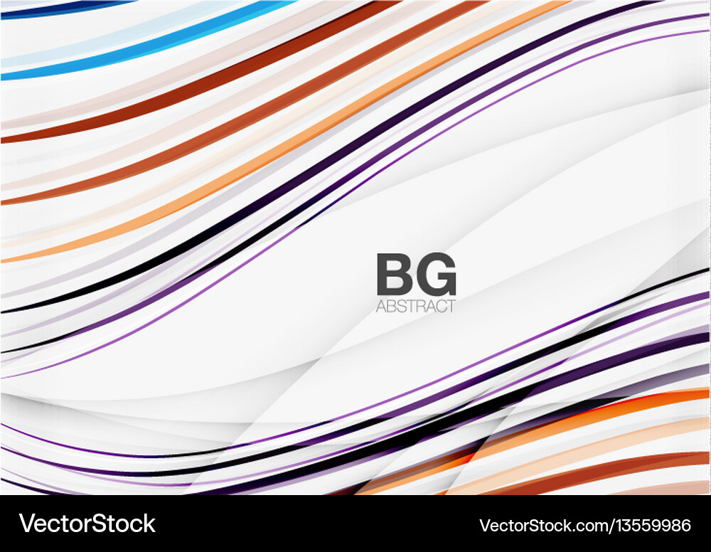 Thin lines wave abstract background Royalty Free Vector