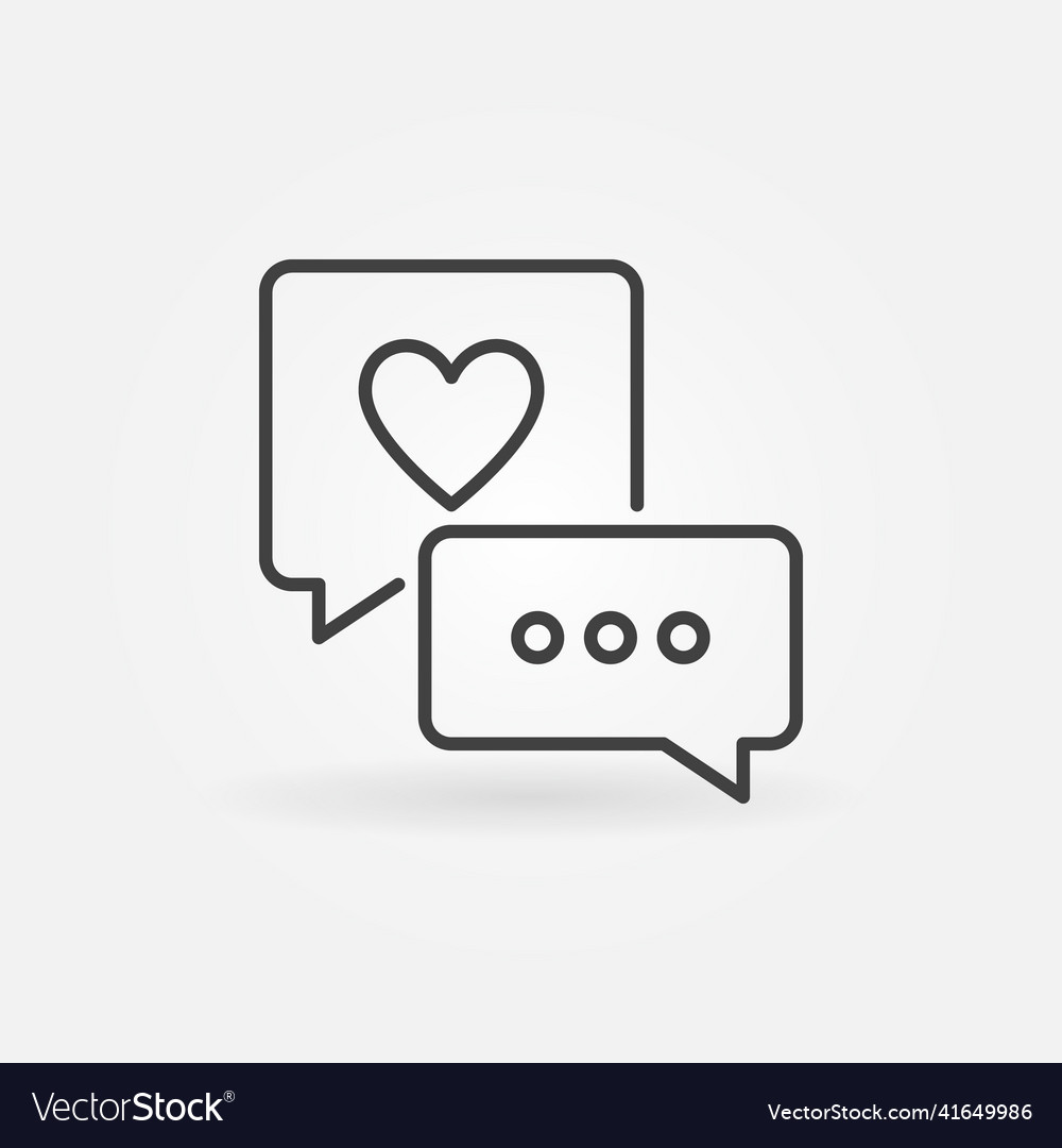 Two speech bubbles outline conversation Royalty Free Vector