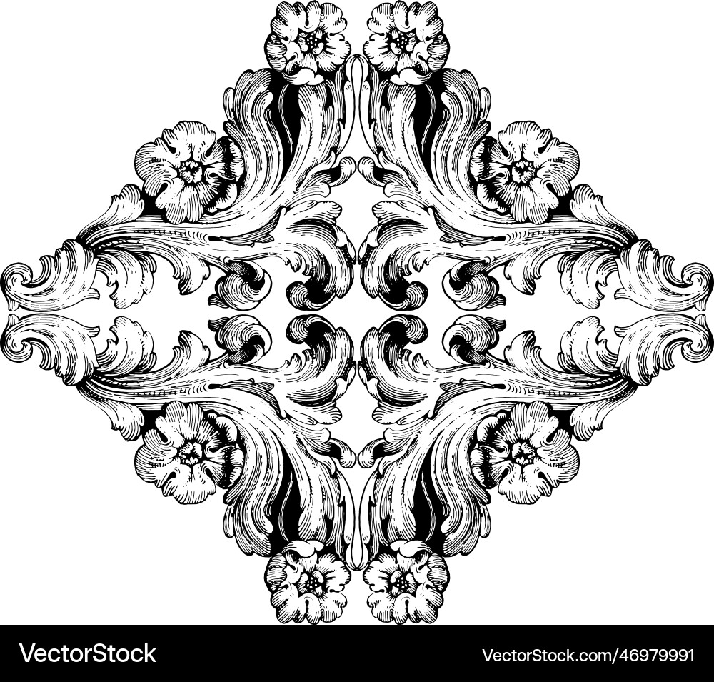Baroque of vintage elements for design Royalty Free Vector
