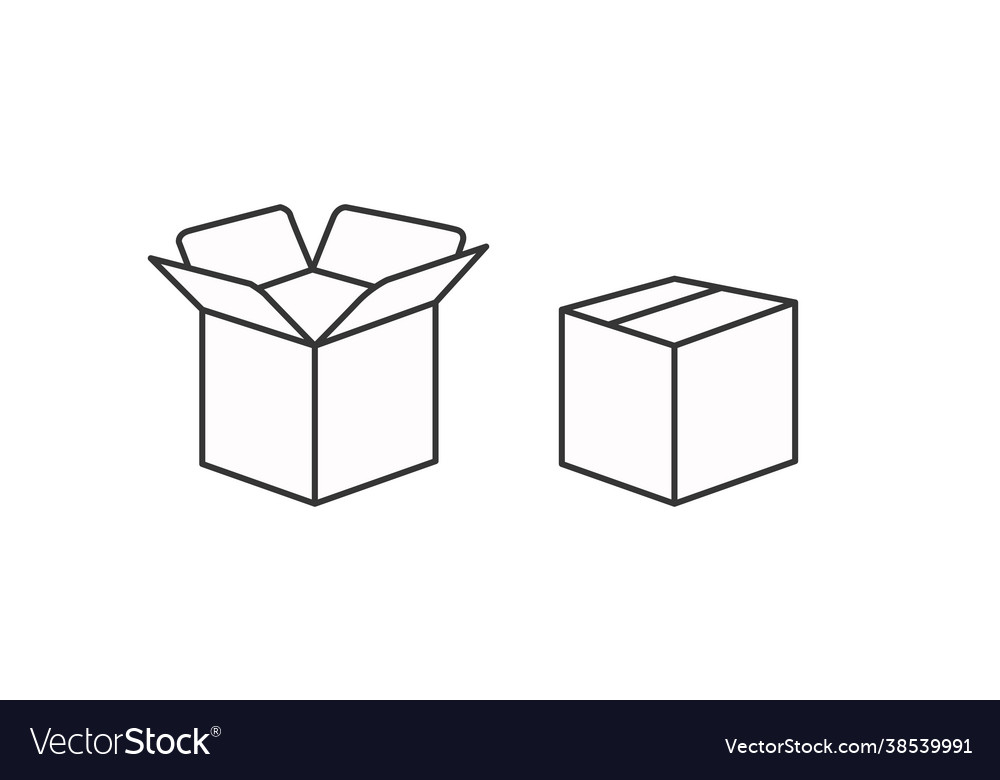 Boxes icon set Royalty Free Vector Image - VectorStock