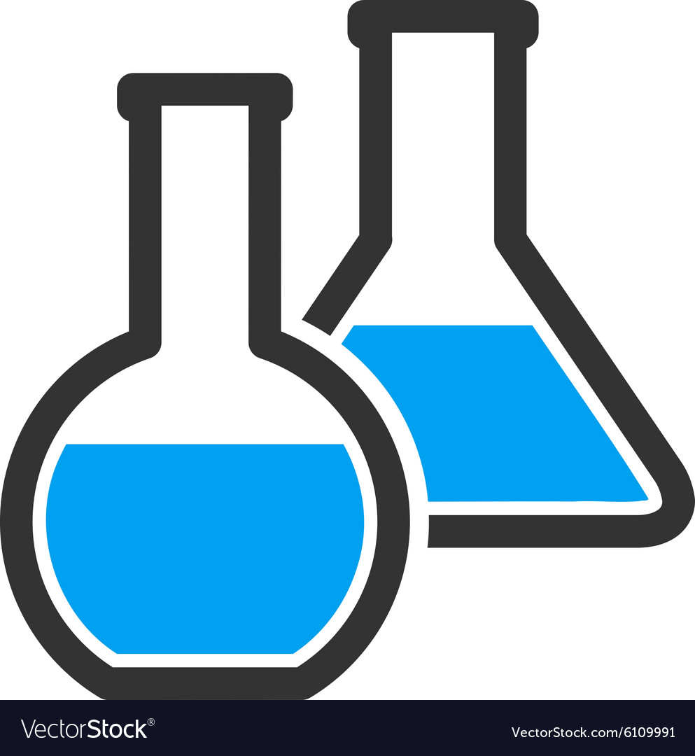 Glass flasks icon Royalty Free Vector Image - VectorStock