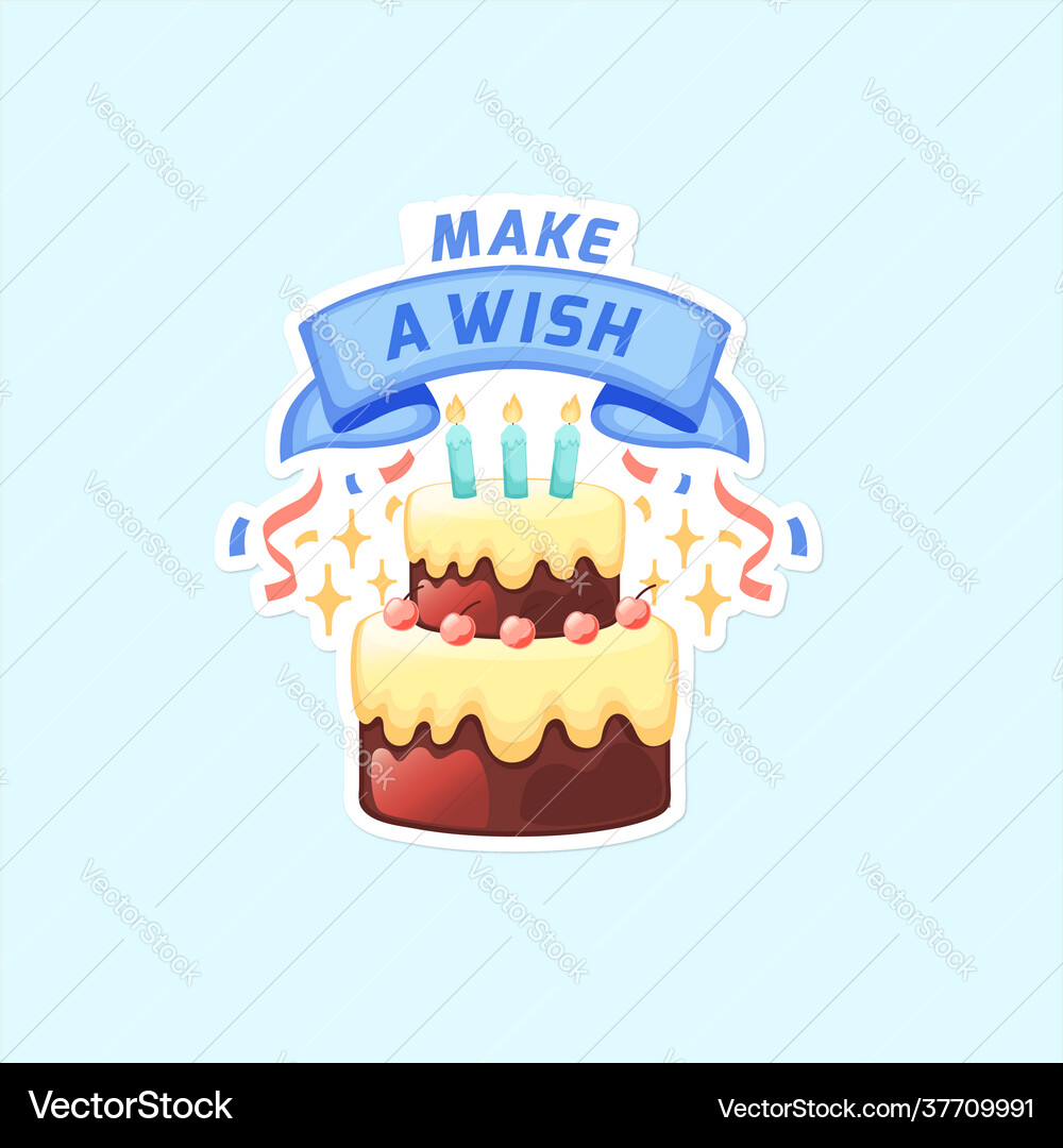 Happy birthday sticker label Royalty Free Vector Image