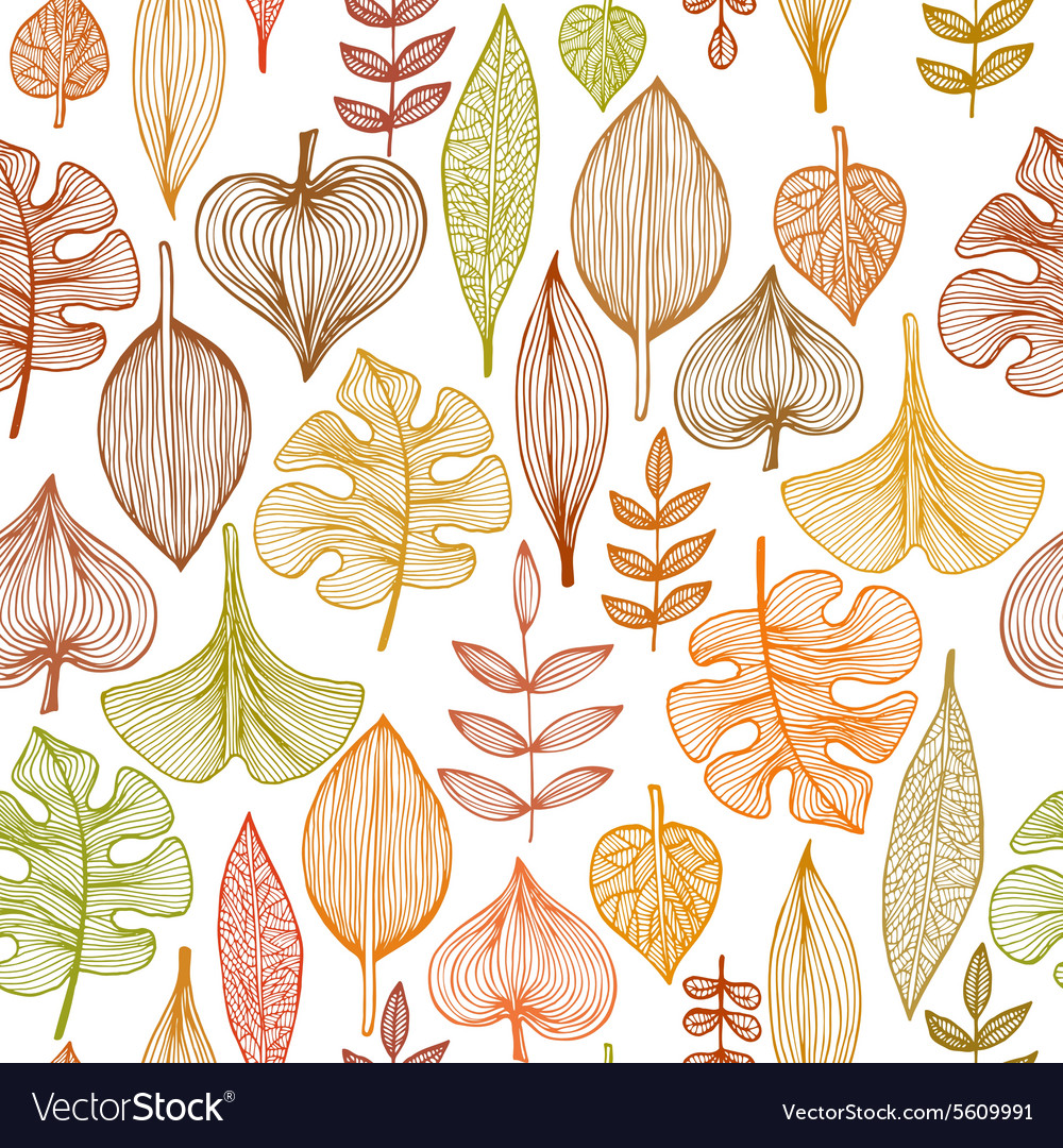Leaves pattern Royalty Free Vector Image - VectorStock