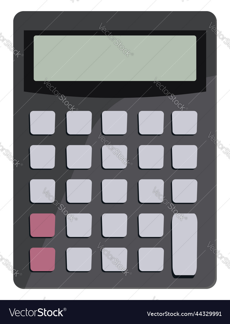 Math calculator on a white background Royalty Free Vector