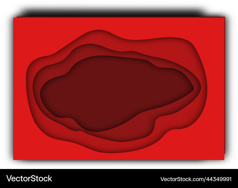 Modern 3d paper cut art template with abstract Vector Image