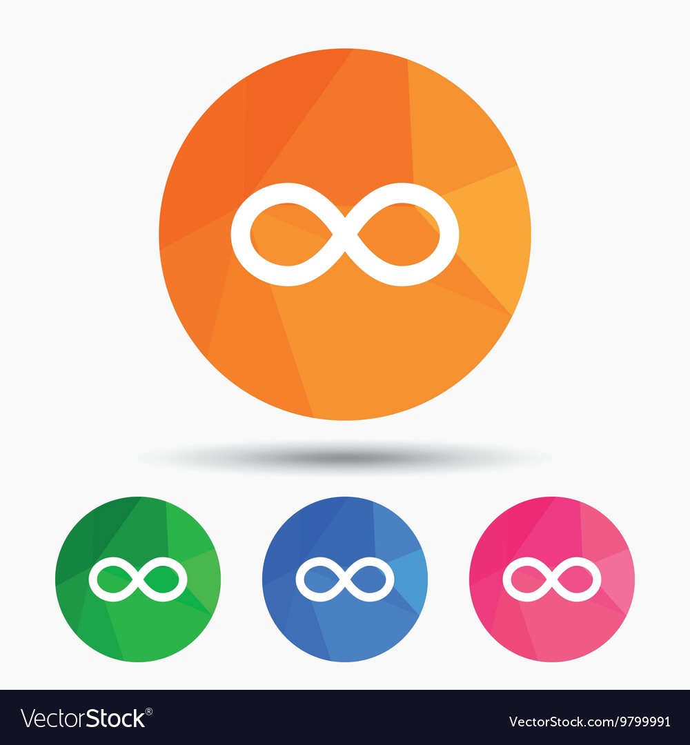 Repeat icon loop symbol infinity sign Royalty Free Vector