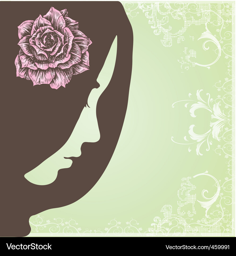 Vintage elegant lady Royalty Free Vector Image