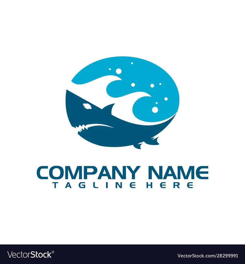 Wave circle logo element Royalty Free Vector Image