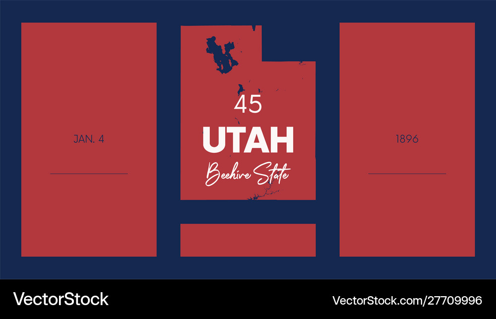 45 50 states united with a name Royalty Free Vector Image