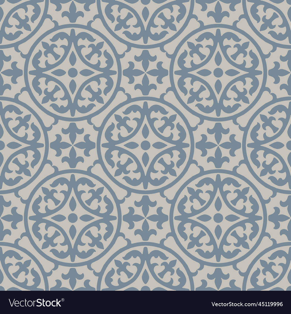 Ancient ceramic tile seamless pattern wall Vector Image