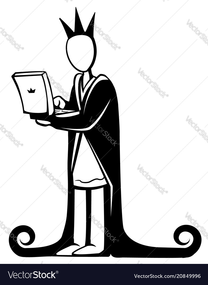 Computer king Royalty Free Vector Image - VectorStock