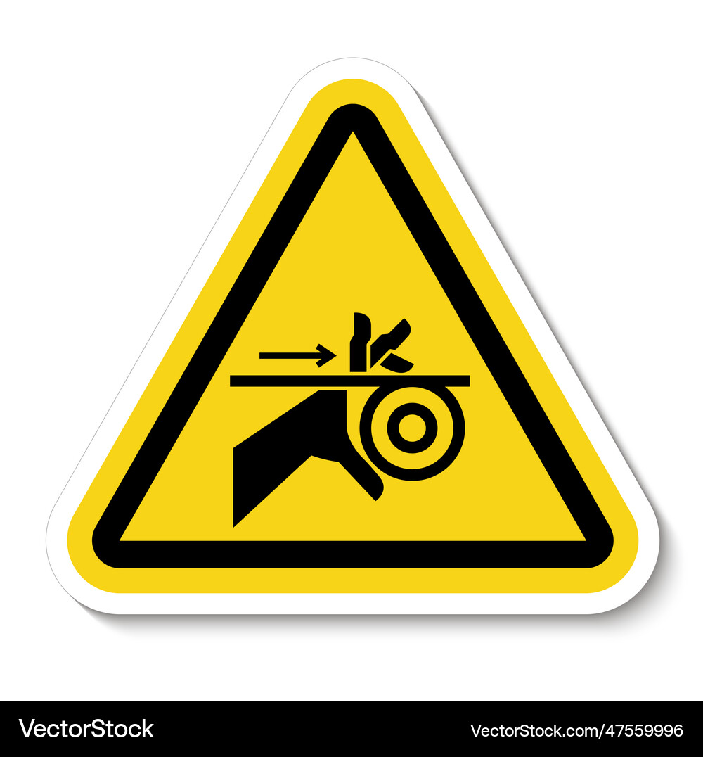 Hand entanglement belt and rollers symbol sign Vector Image