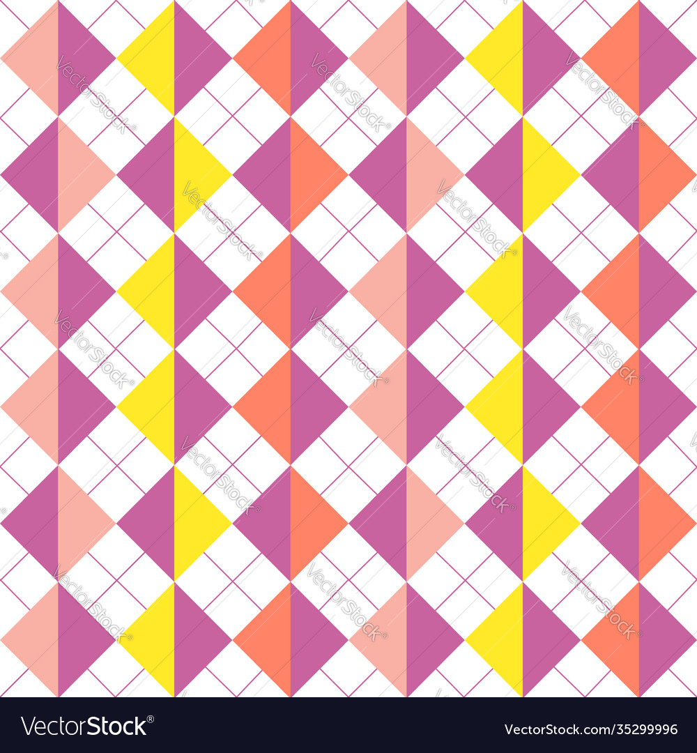 Pattern with multicolored triangular shapes Vector Image