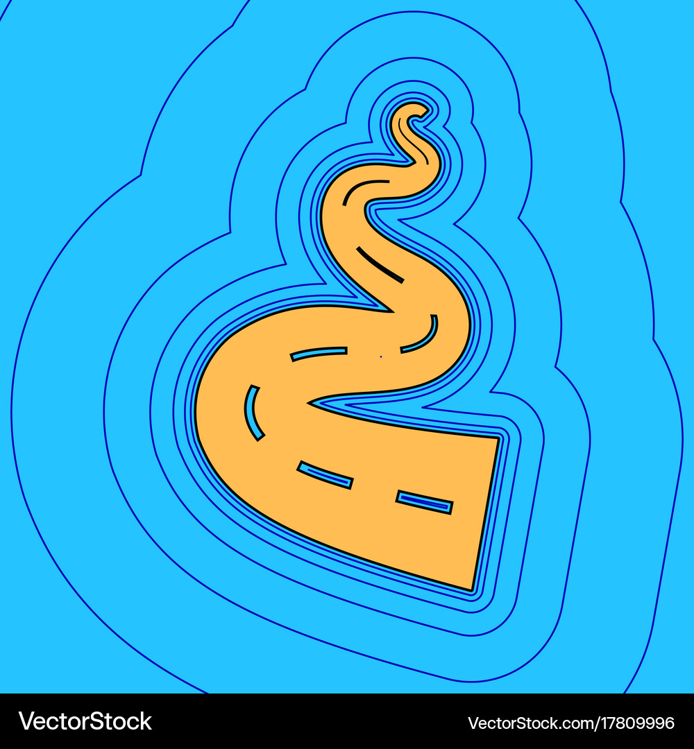 Road simple sign sand color icon Royalty Free Vector Image