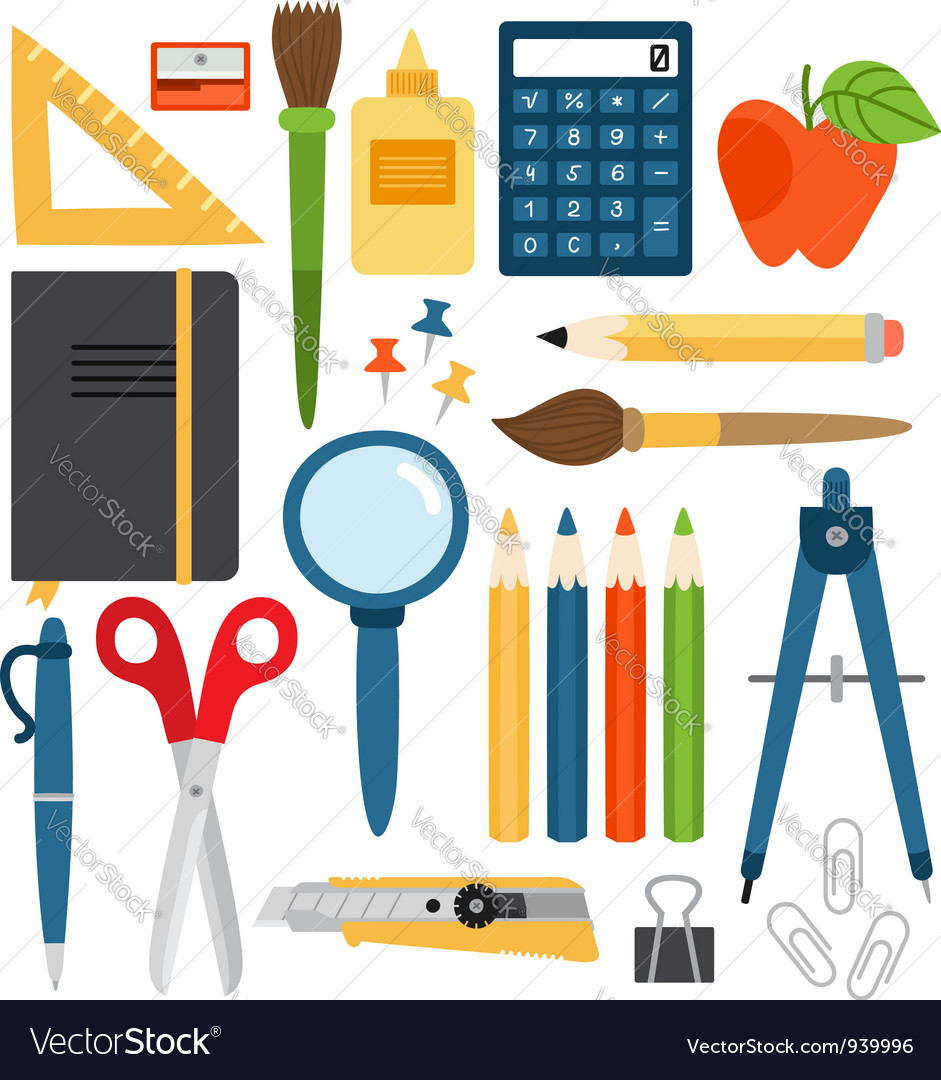 School set Royalty Free Vector Image - VectorStock