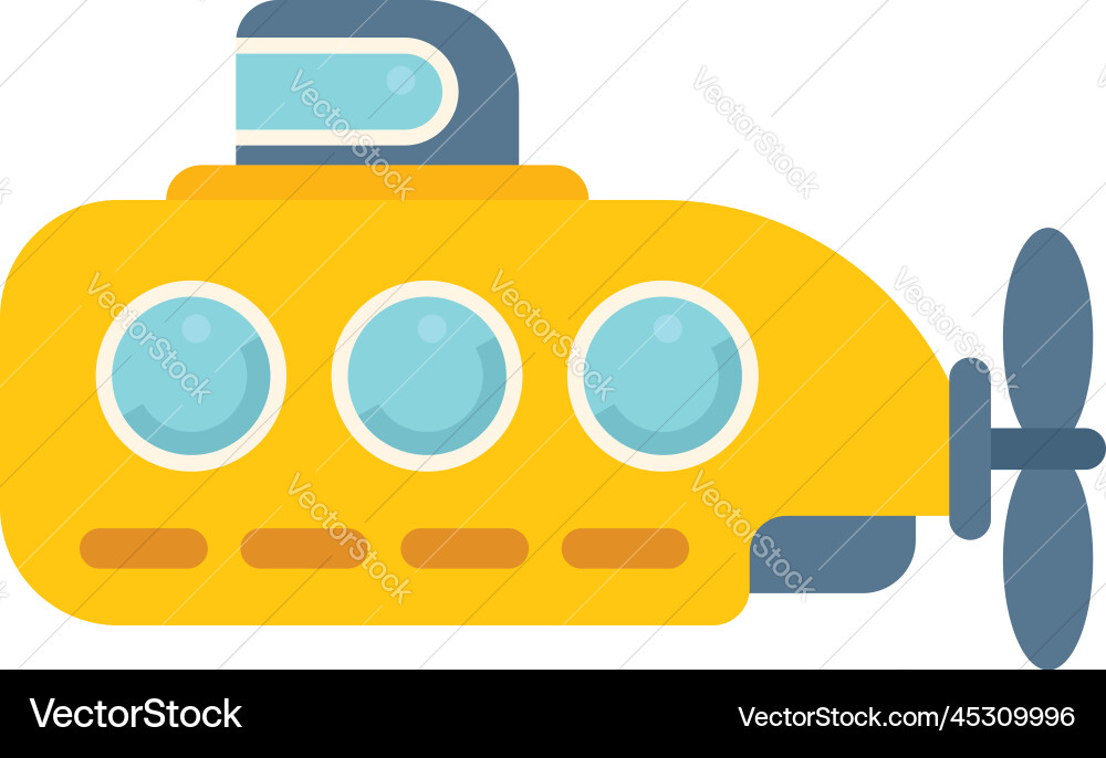 Underwater bathyscaphe icon flat submarine Vector Image