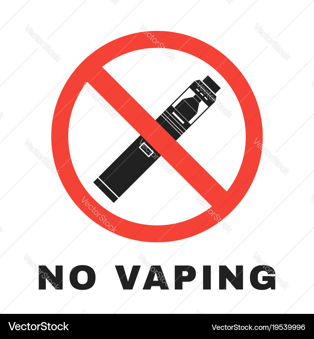 Vaporizers prohibited sign design Royalty Free Vector Image