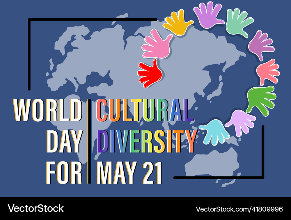 World day for cultural diversity banner design Vector Image