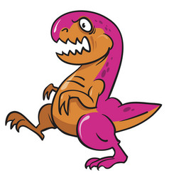 Elderly cartoon dinosaur Royalty Free Vector Image