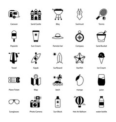 Summer icon set 1 Royalty Free Vector Image - VectorStock