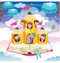 Magic education concept Royalty Free Vector Image